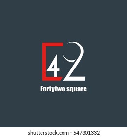 42 Letter Logo Design Vector Element Stock Vector (Royalty Free) 547301332