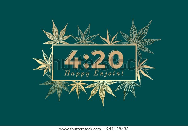 420 Creative Concept Marijuana Cannabis Leaves Stock Vector (Royalty ...