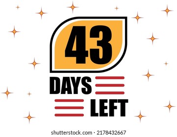 43 Days Left Countdown Days Banner Stock Vector (Royalty Free ...
