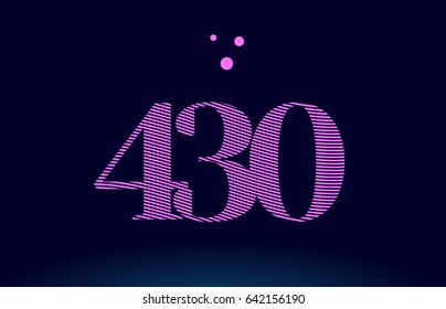 430 Number Digit Logo Pink Line Stock Vector (Royalty Free) 642156190 ...