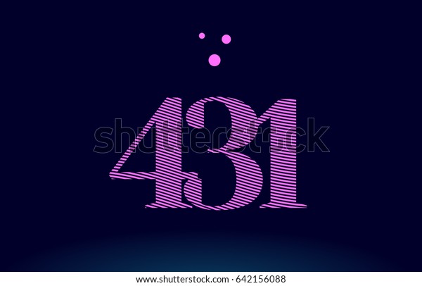 431 Number Digit Logo Pink Line Stock Vector (Royalty Free) 642156088 ...