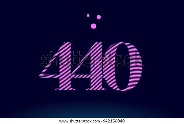 440 Number Digit Logo Pink Line Stock Vector (Royalty Free) 642156040 ...