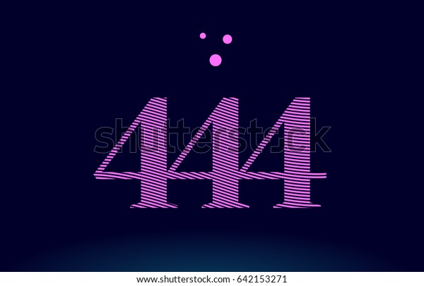 444 Number Digit Logo Pink Line Stock Vector (Royalty Free) 642153271 ...