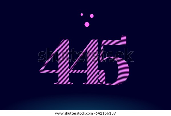 445 Number Digit Logo Pink Line Stock Vector (Royalty Free) 642156139 ...