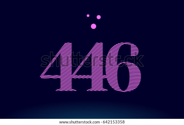 446 Number Digit Logo Pink Line Stock Vector (Royalty Free) 642153358 ...
