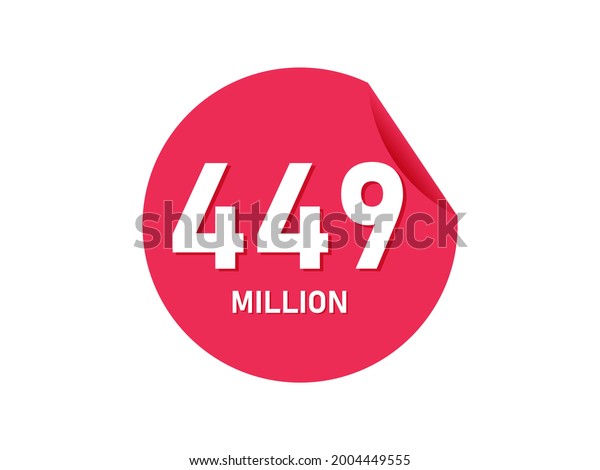 449 Million Texts On White Background Stock Vector (Royalty Free ...