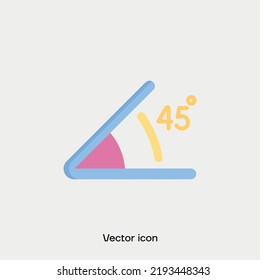 45 Angle Degree Vector Icon Premium Stock Vector (Royalty Free ...