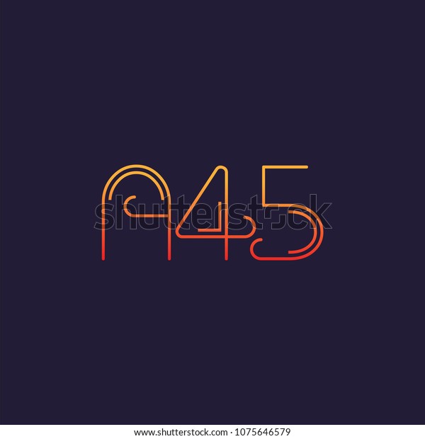 45 Letter Number Logo Icon Vector Stock Vector (Royalty Free ...