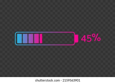 45 Percent Chart Vector Percentage Infographics Stock Vector (Royalty ...
