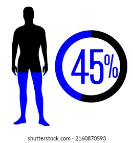 45 Percent People Icon Vector Graphic Stock Vector (Royalty Free ...