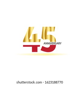 45 Year Anniversary Vector Template Design Stock Vector (Royalty Free ...