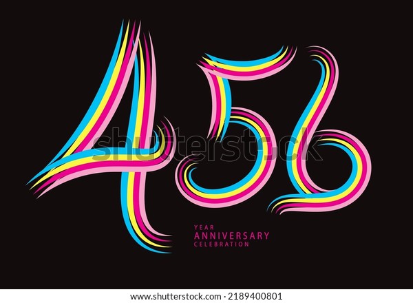 456 Number Design Vector Graphic T Stock Vector (Royalty Free ...