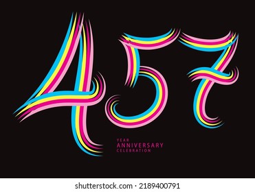 457 Number Design Vector Graphic T Stock Vector (Royalty Free ...