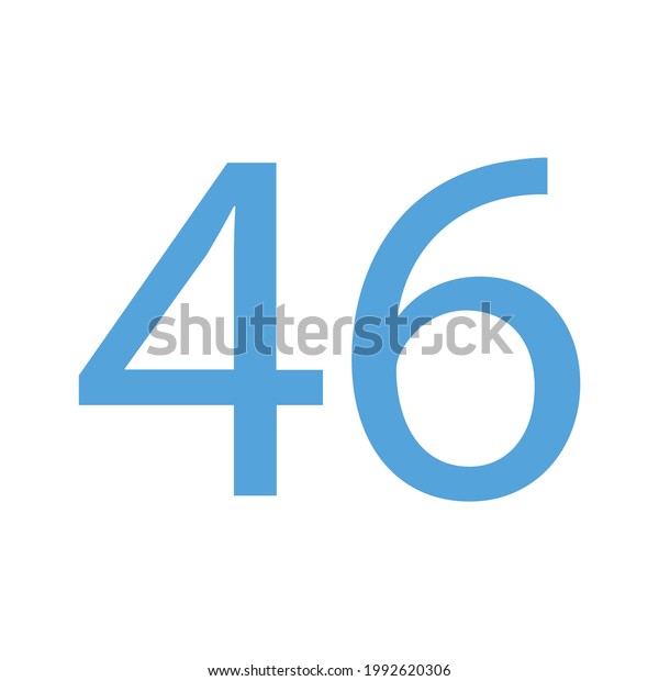 46 Number Simple Clip Art Vector Stock Vector (Royalty Free) 1992620306 ...