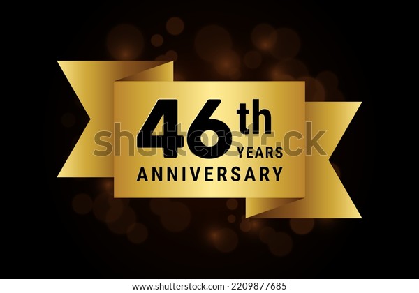 46 Years Anniversary Anniversary Celebration Template Stock Vector ...