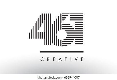 461 Black White Number Logo Design Stock Vector (Royalty Free ...