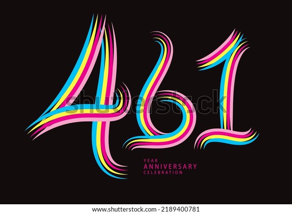461 Number Design Vector Graphic T Stock Vector (Royalty Free ...