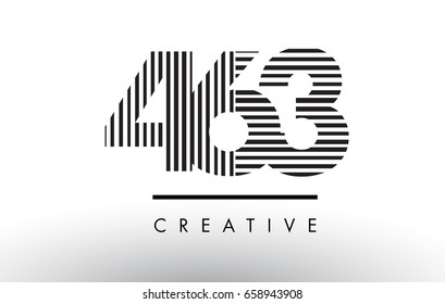 463 Black White Number Logo Design Stock Vector (Royalty Free ...