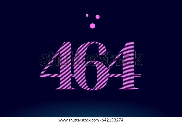 464 Number Digit Logo Pink Line Stock Vector (Royalty Free) 642153274 ...