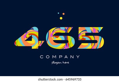463 Number Digit Numeral Logo Colored Stock Vector (Royalty Free ...