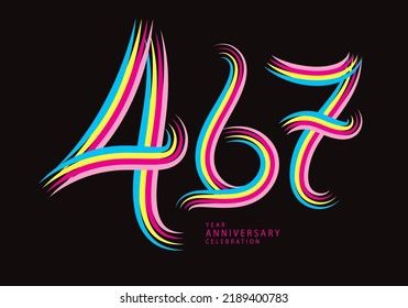 467 Number Design Vector Graphic T Stock Vector (Royalty Free ...