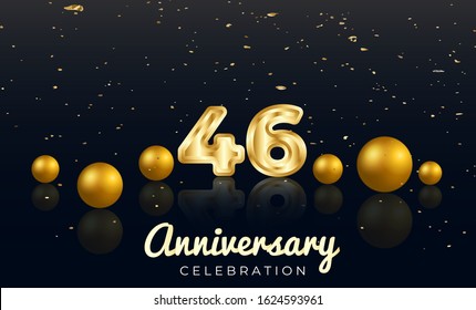 46th Anniversary Celebration Vector Background By Stock Vector (Royalty ...