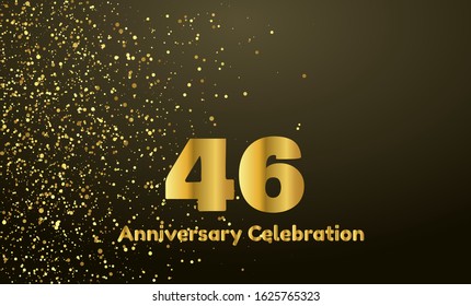 46th Anniversary Vector Party Background Gold: เวกเตอร์สต็อก (ปลอดค่า ...