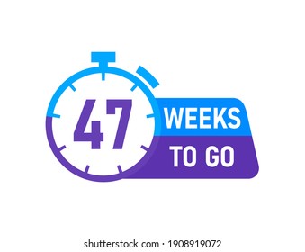 47 Weeks Go Labels On White Stock Vector (Royalty Free) 1908919072 ...
