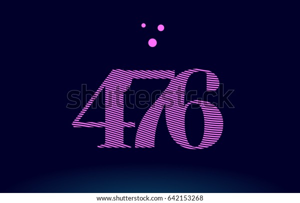 476 Number Digit Logo Pink Line 스톡 벡터(로열티 프리) 642153268 | Shutterstock