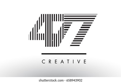477 Black White Number Logo Design Stock Vector (Royalty Free ...