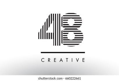 48 Black White Number Logo Design Stock Vector (Royalty Free) 660222661
