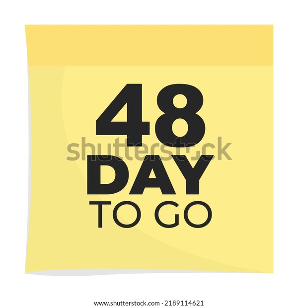 48 Day Go Sign Label Vector Stock Vector (Royalty Free) 2189114621 ...