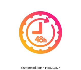 48 Hours Icon Delivery Service Sign Stock Vector (Royalty Free ...