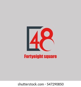 48 Number Logo Design Vector Element Stock Vector (Royalty Free ...