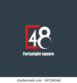 48 Number Logo Design Vector Element Stock Vector (Royalty Free ...