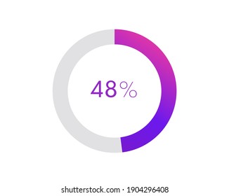 48 Percent Pie Chart Circle Diagram Stock Vector (Royalty Free ...