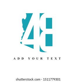 48 Text Logo Design Illustration Vector Stock Vector (Royalty Free ...