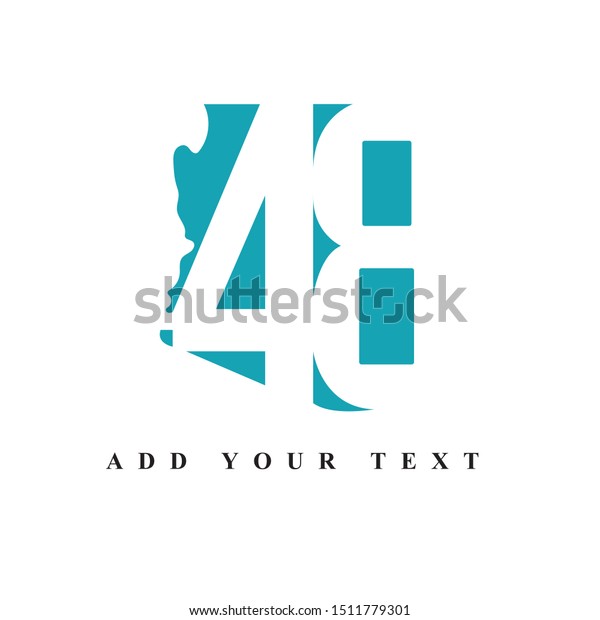 48 Text Logo Design Illustration Vector Stock Vector (Royalty Free ...