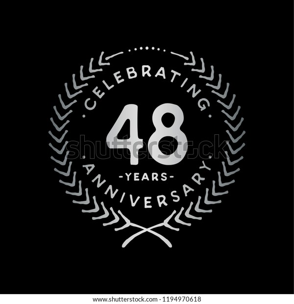 48 Years Design Template 48th Vector Stock Vector (Royalty Free ...