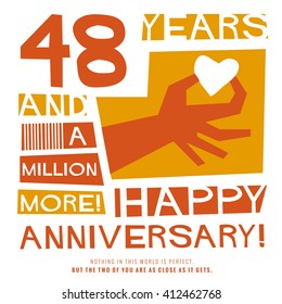 48 Years Happy Anniversary Vector Illustration Stock Vector (Royalty ...
