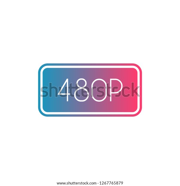 480p Resoluition Design Icon Vector Illustration Stock Vector (Royalty ...