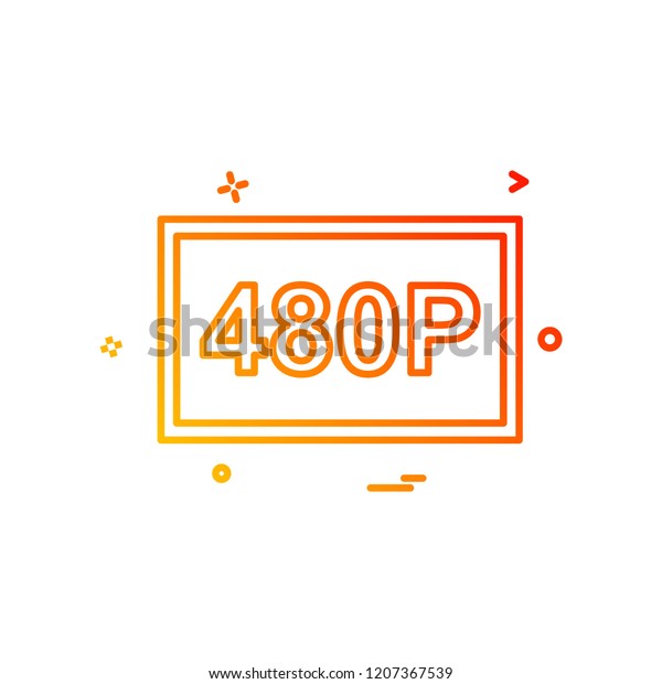 480p Video Icon Design Vector Stock Vector (Royalty Free) 1207367539 ...