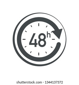 48 Hours Vector Icon Logo Template Stock Vector (Royalty Free) 1424570480