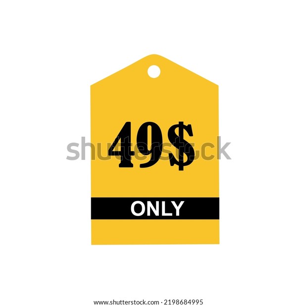 49 Dollar Only Coupon Sign Label Stock Vector (Royalty Free) 2198684995 ...