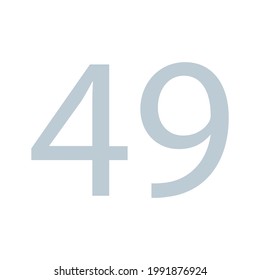 49 Number Simple Clip Art Vector Stock Vector (Royalty Free) 1991876924 ...