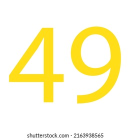 49 Number Simple Clip Art Vector Stock Vector (Royalty Free) 2163938565 ...