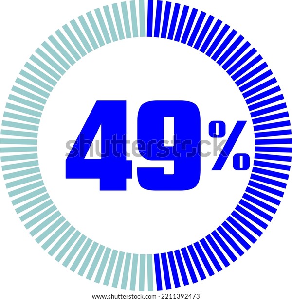 49 Percentage Round Pie Chart Economy Stock Vector (Royalty Free ...