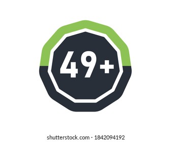 49 Plus Isolated On White Background Stock Vector (Royalty Free ...