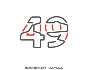 49 Vector Number Modern Trendy Creative Stock Vector (Royalty Free ...