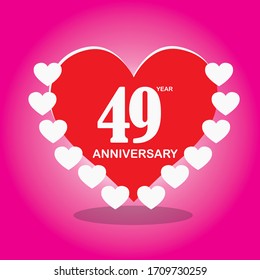 49 Year Anniversary Vector Design Love Stock Vector (Royalty Free ...